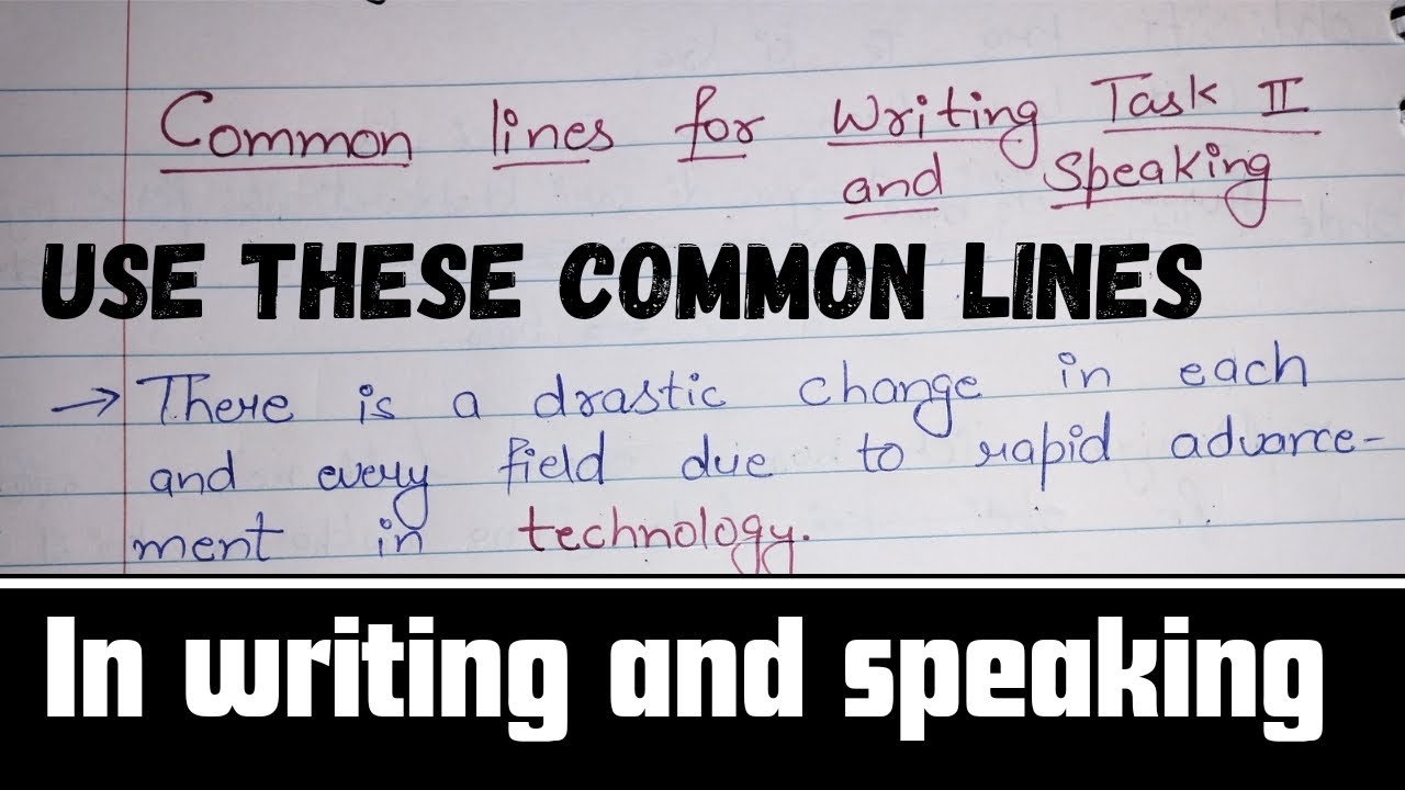 Common lines for writing and speaking | #english #ielts - YouTube