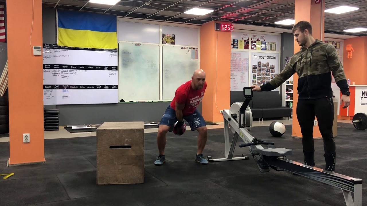 Ilin Maksym Athens Throwdown 2020 wod1 masters 40+ - YouTube