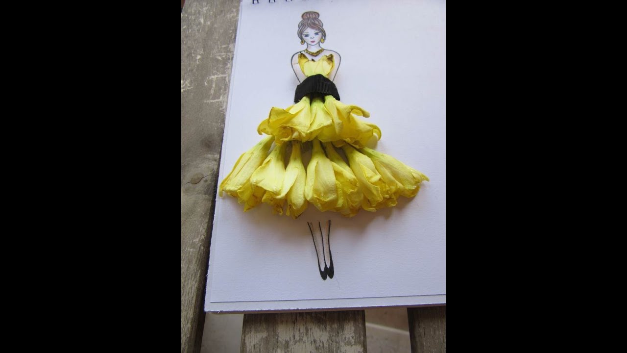 How to Design a Beautiful Dress With Real flowers - YouTube