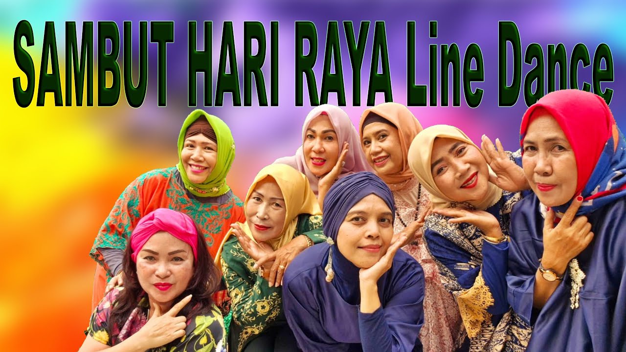 SAMBUT HARI RAYA Line Dance - YouTube