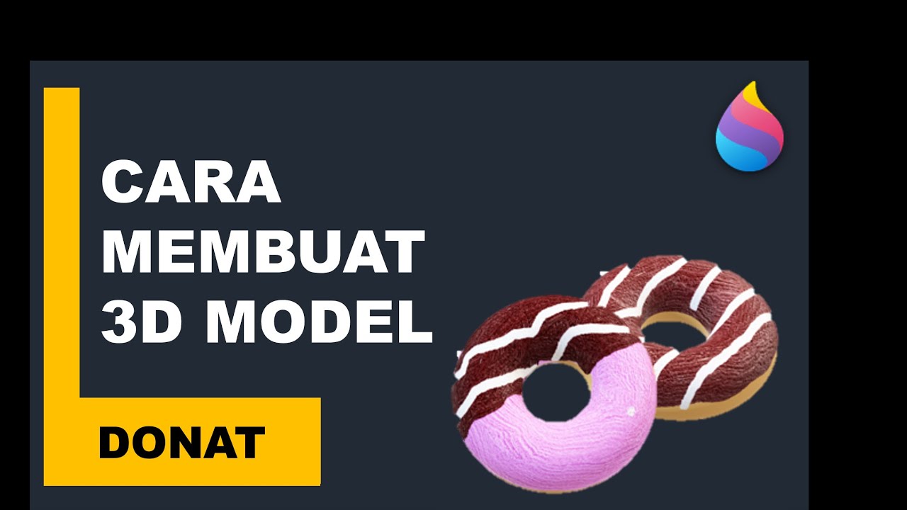 CARA MEMBUAT 3D MODEL : DONAT [Free 3D MODEL] - YouTube