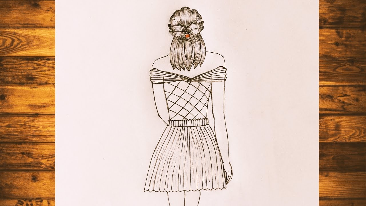Girls Hair From The Back Drawing