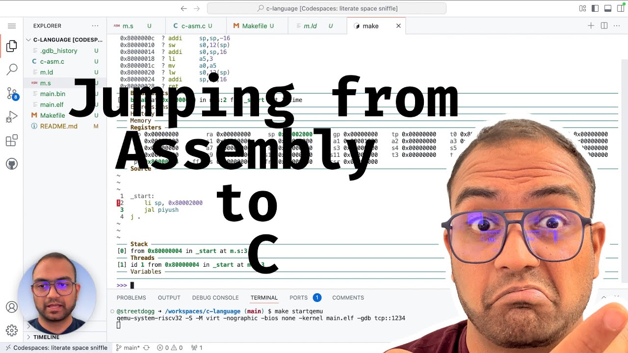Lecture 14: Getting CPU from assembly to jump to C program - YouTube