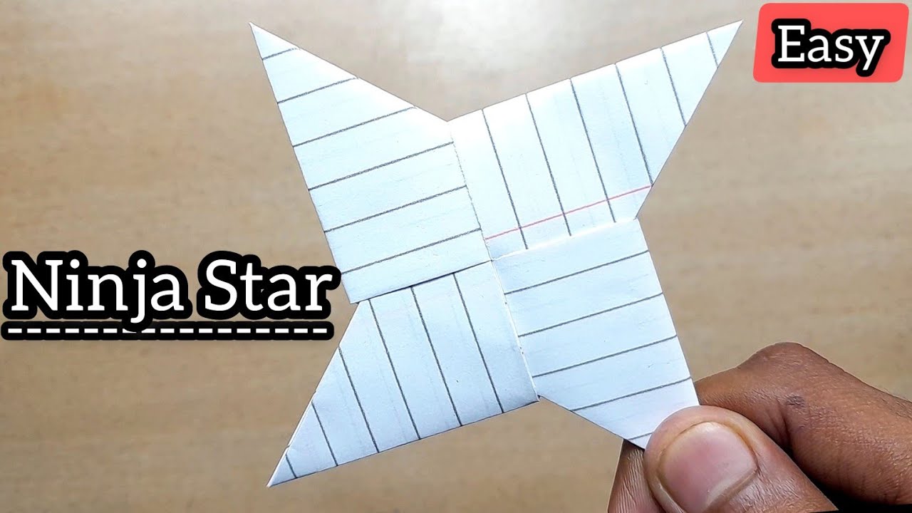 Paper Ninja Star - Shuriken [Full Tutorial] | Ninja Star Kaise Banaen | Origami Ninja Star - YouTube
