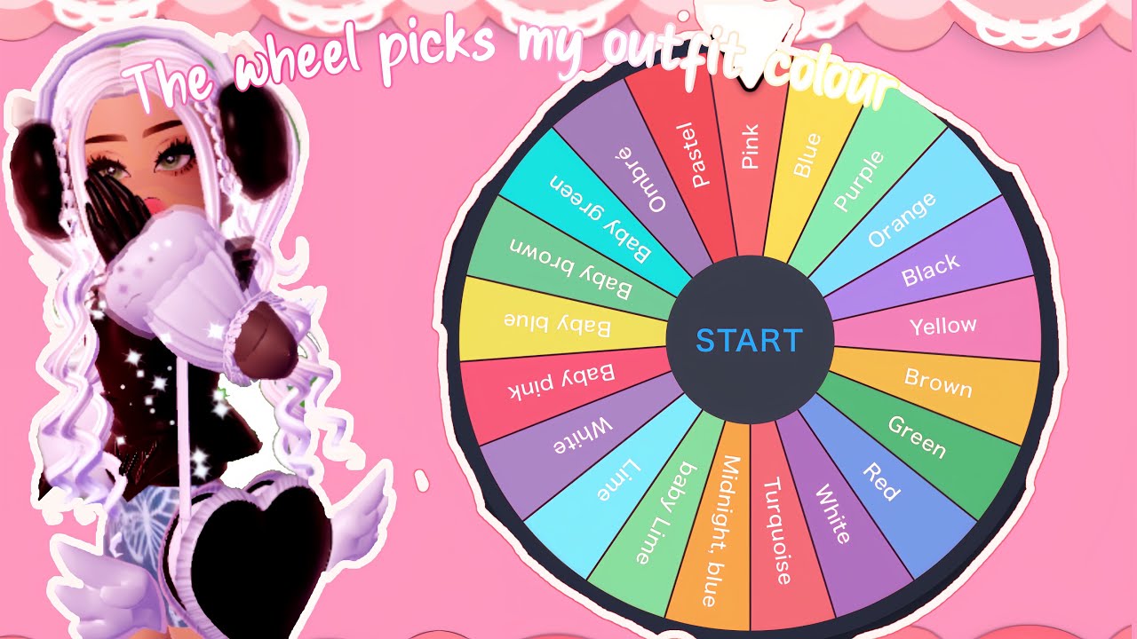 The wheel picks my outfit colour 🫨 #royal high # robolx #outfits - YouTube