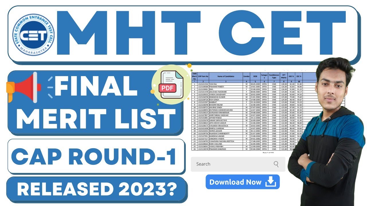 mht cet final merit list 2023 | how to download mht cet merit list 2023 ...