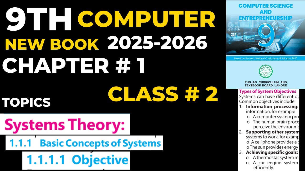 class 9 computer chapter 1 class 2 system theory and basic components ...