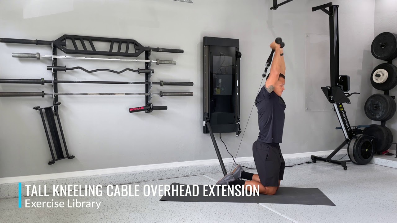 Tall Kneeling Cable Overhead Extension - YouTube