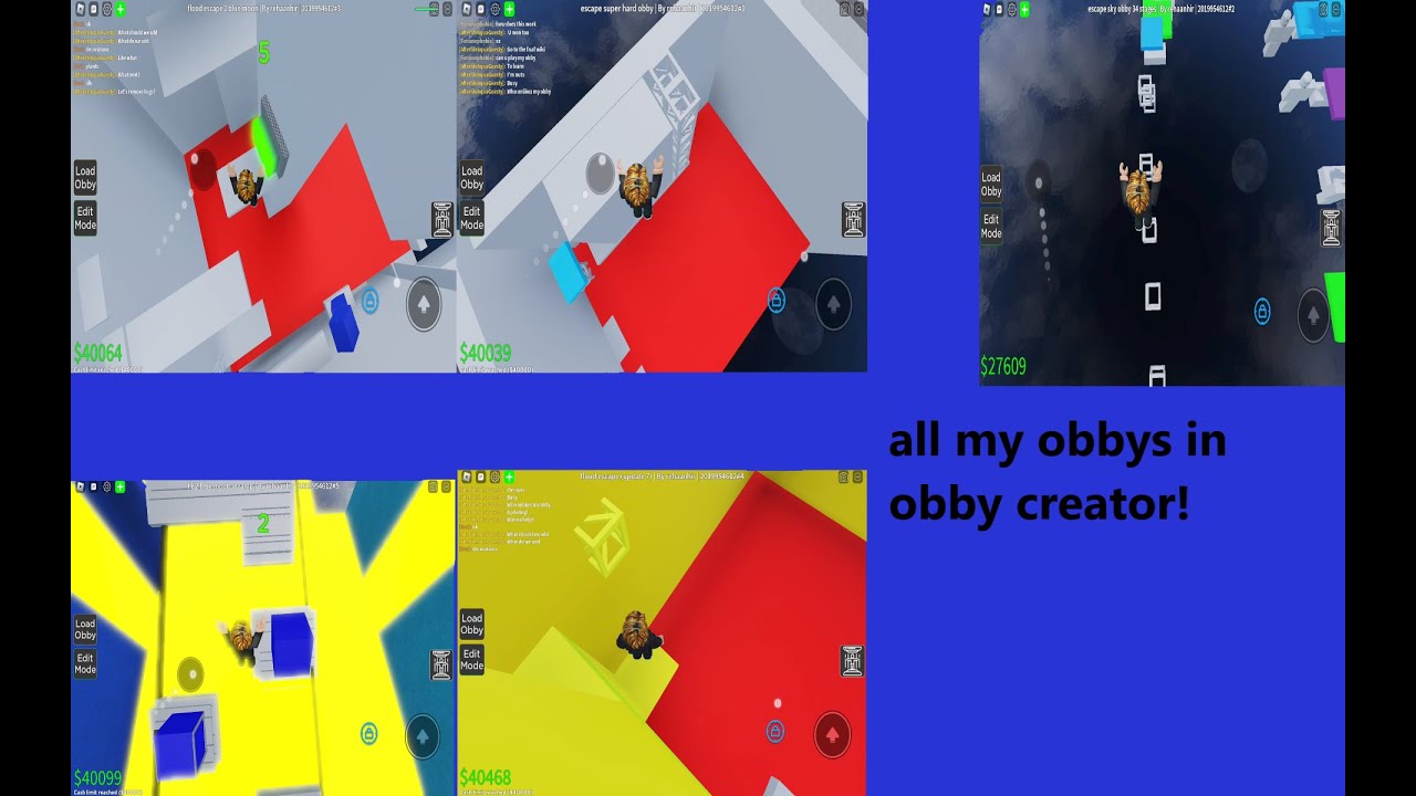 showing you guys my obbys in obby creator! - YouTube