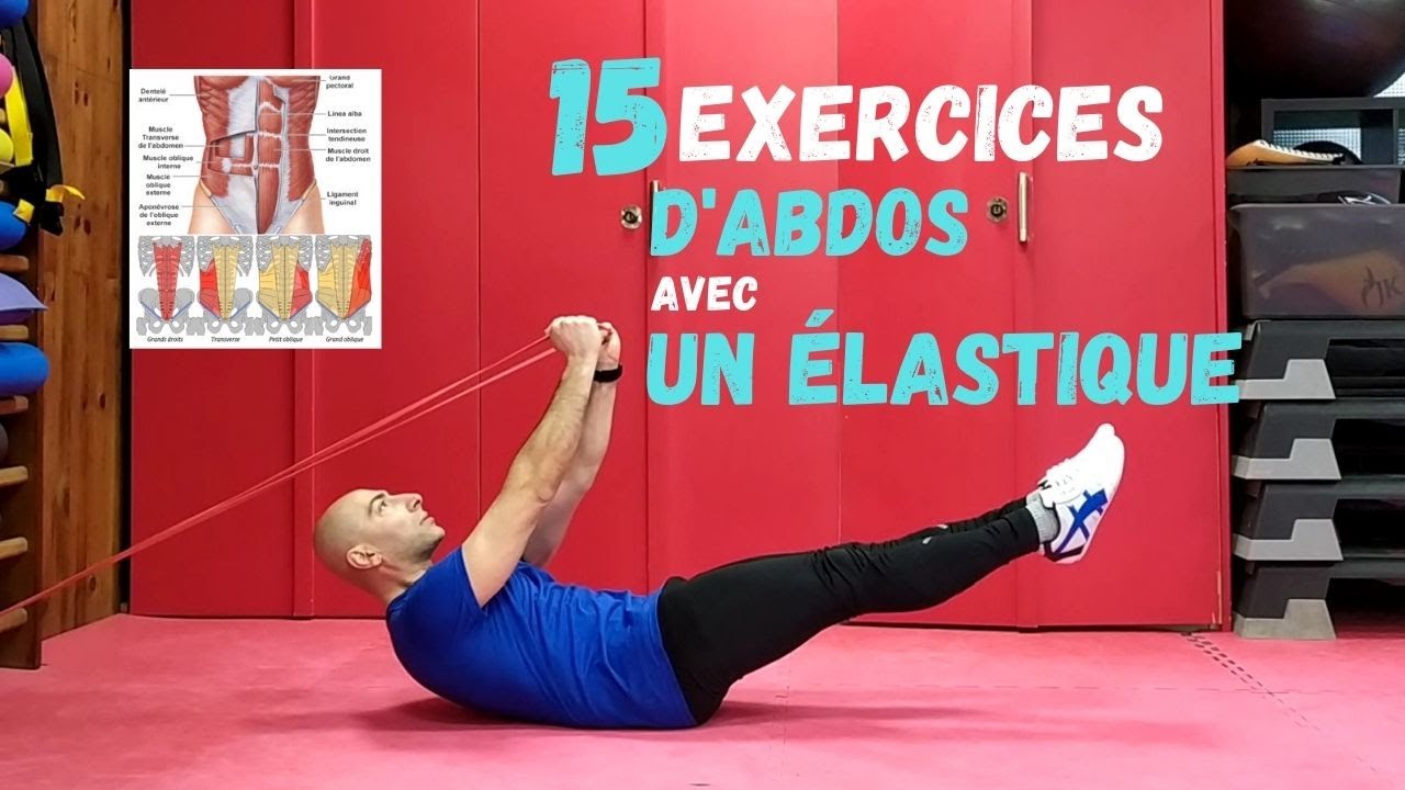 15 EXERCICES D'ABDOS AVEC UN ELASTIQUE 🔥🔥🔥🔥🔥 - YouTube