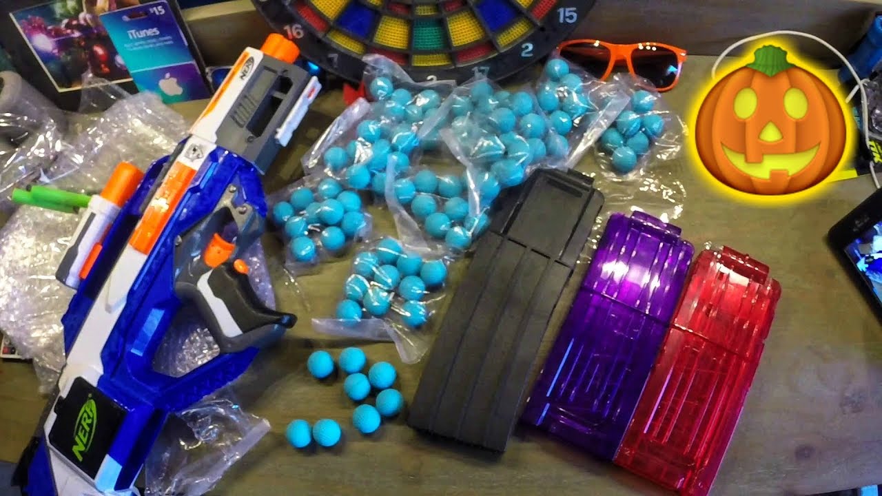 Halloween NERF Package Unboxing! NEW Magazines and Rival Rounds - YouTube