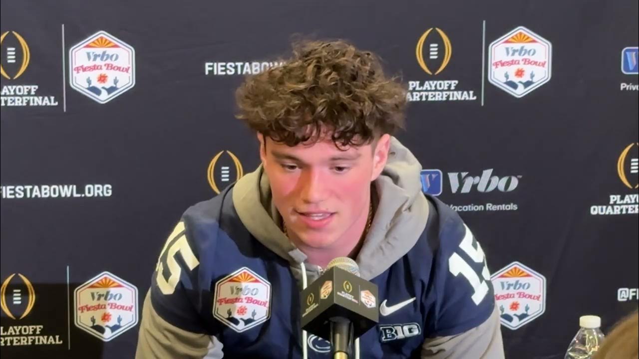 Penn State quarterback Drew Allar previews Fiesta Bowl matchup with Boise State - YouTube