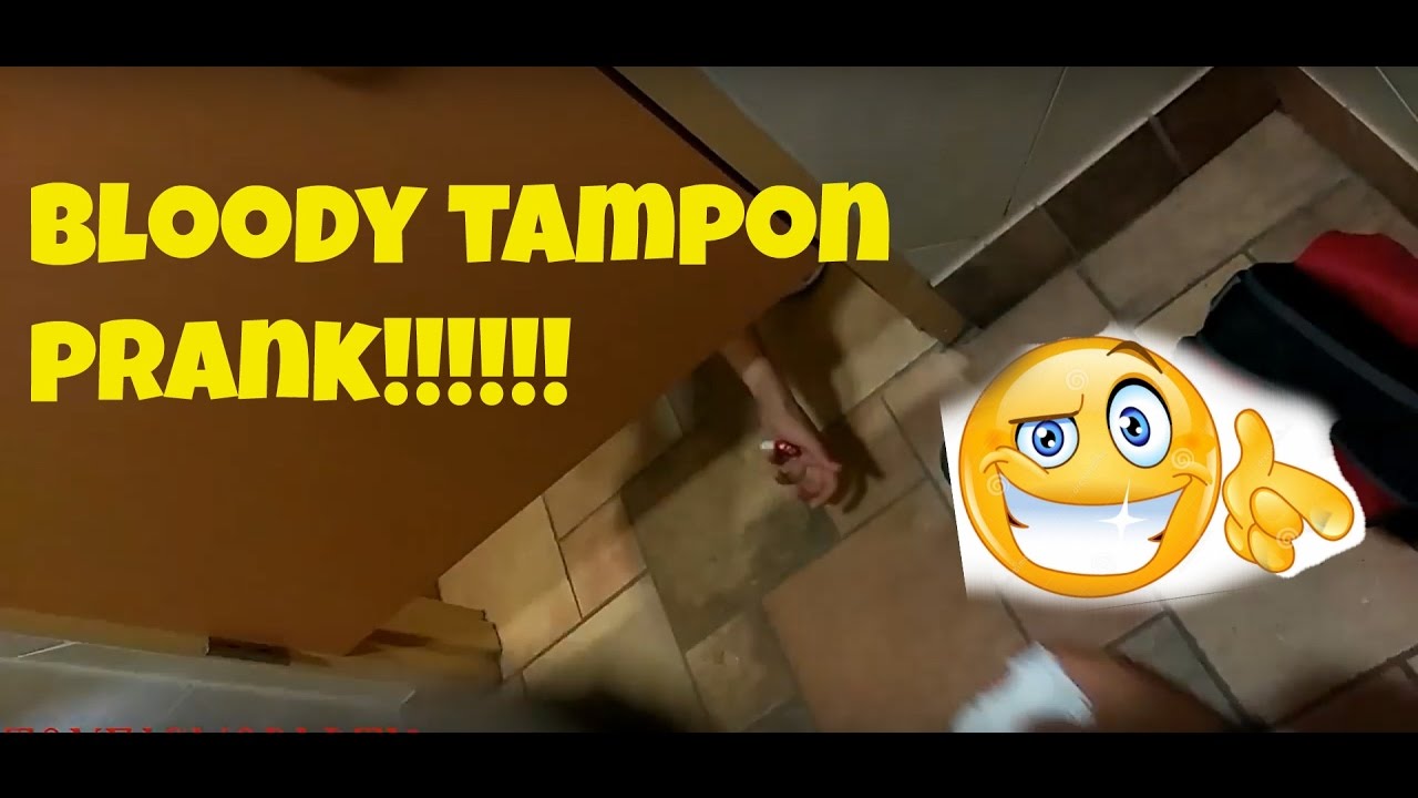 BLOODY TAMPON PRANK!!! - YouTube