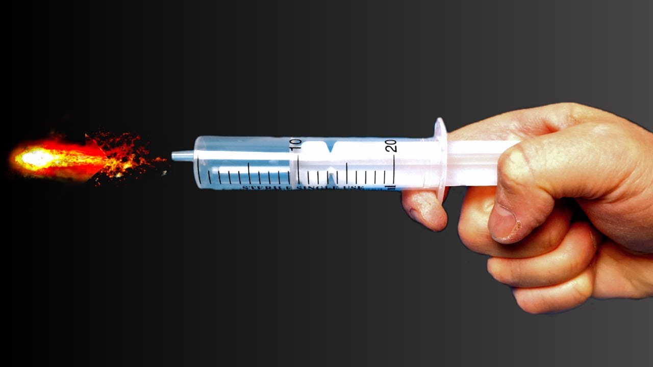 Super Strong! How to Make Mini Alcohol Gun Using a Syringe - YouTube