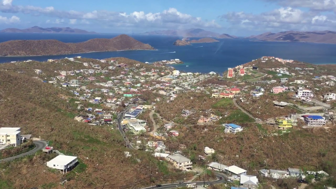 9/17/16 Aerial Footage Tutu to Sapphire St Thomas USVI after Hurricane ...