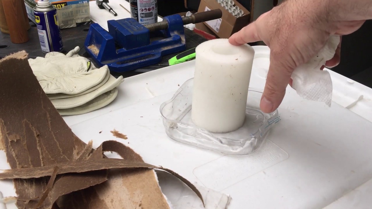 Drilling New Foam Roller from Upholstery Foam - YouTube