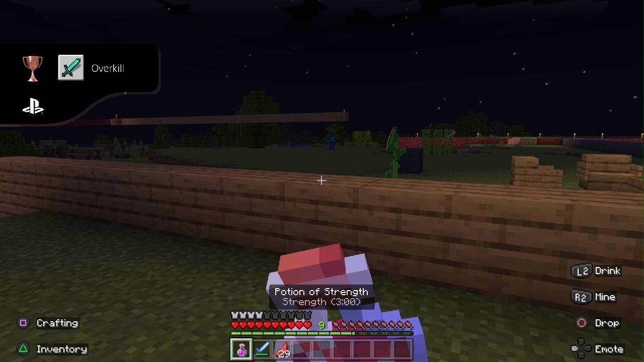 Minecraft overkill trophy - YouTube