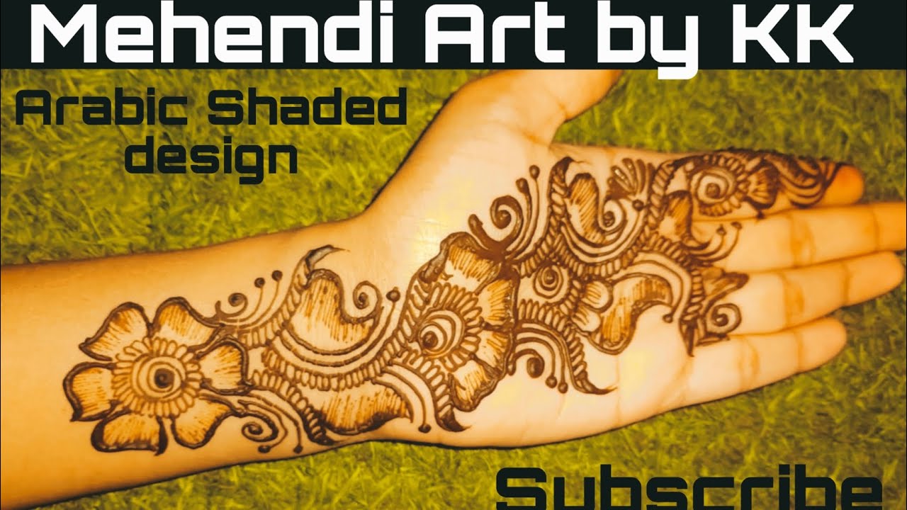 Quick & Easy Arabic Mehendi design| Arabic Shaded Mehndi design for ...