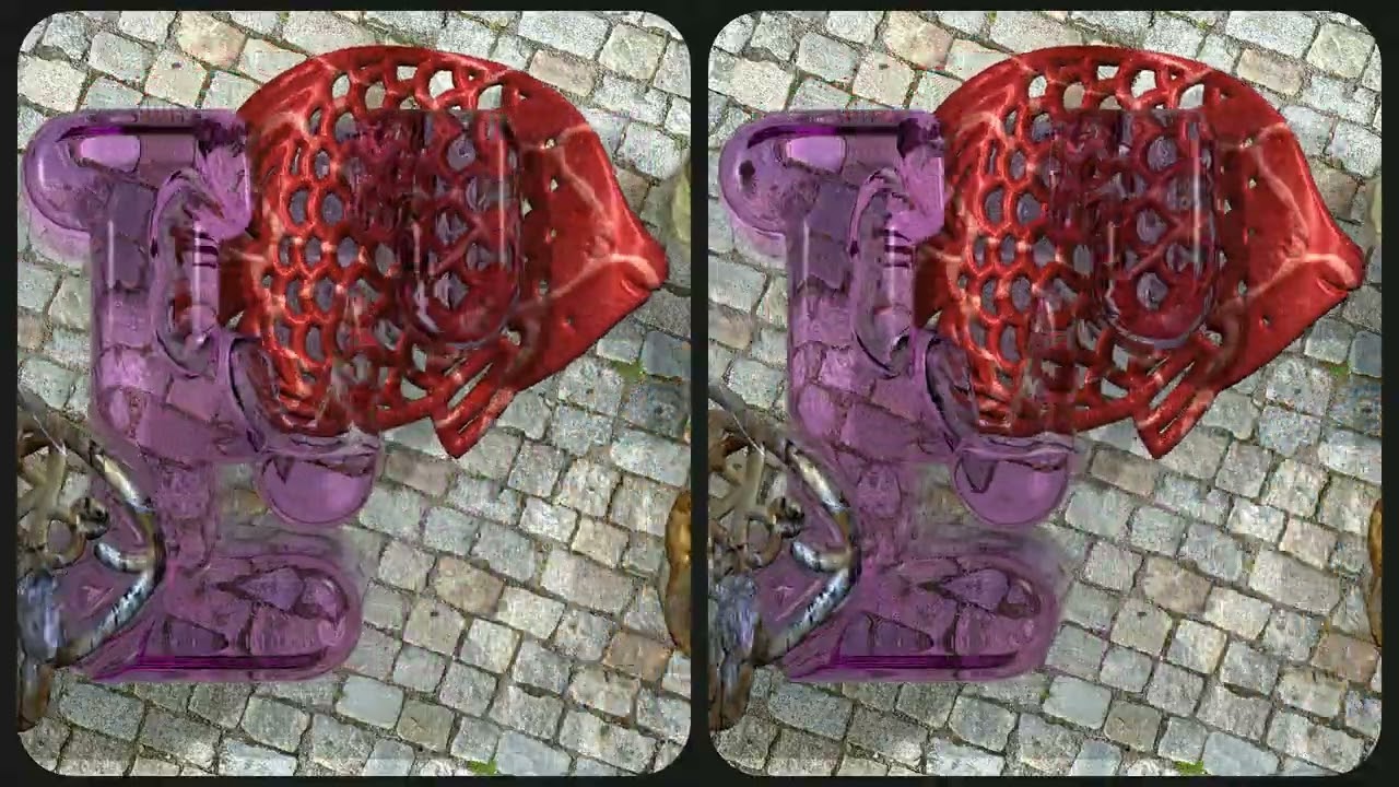 Stereoscopic SBS (side by side) 3D demo HD/60fps OctreeSolid ray ...