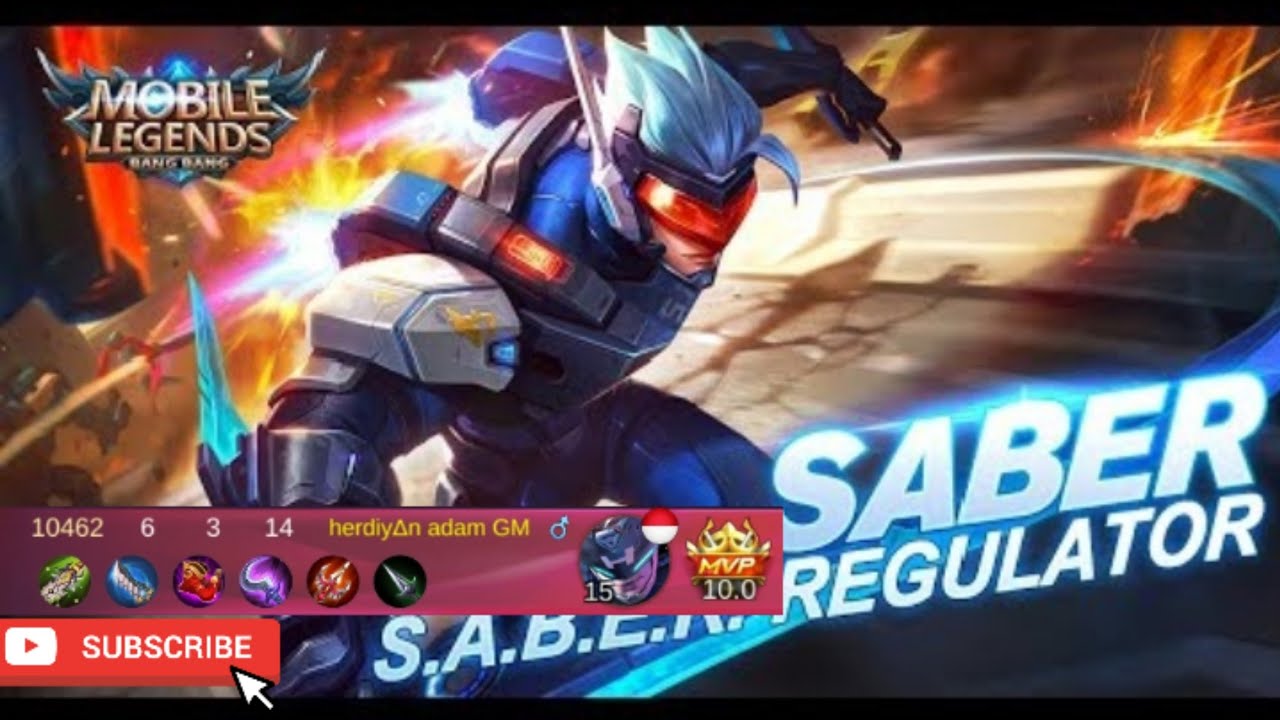 Mobile legends : Bang Bang ! Review Saber new skin | S.A.B.E.R ...
