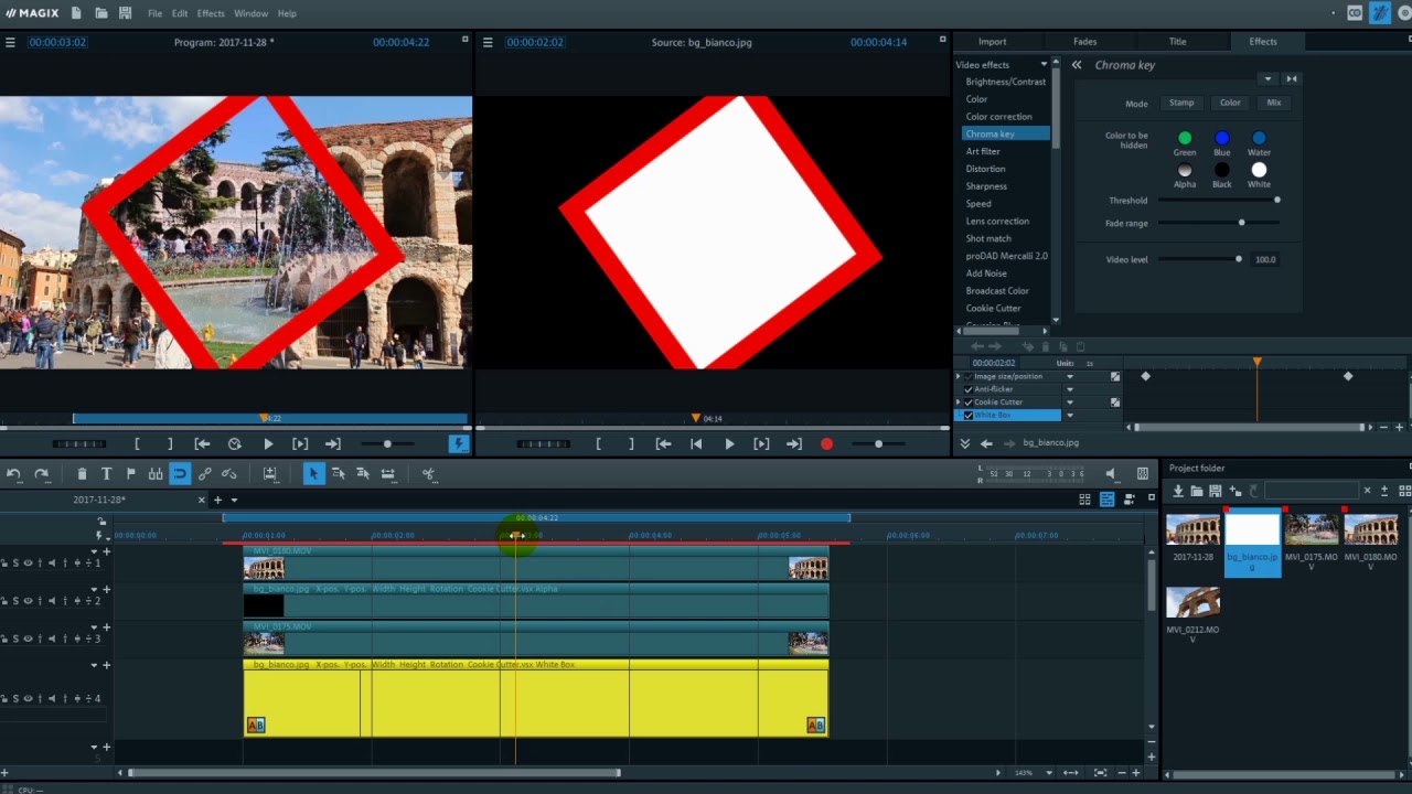 Cookie cutter effect - Video Pro X - YouTube