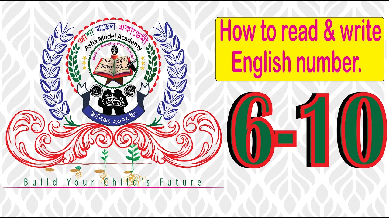 How to read and write English Number 6 -10 (ইংরেজি সংখ্যা ৬-১০ ) - YouTube