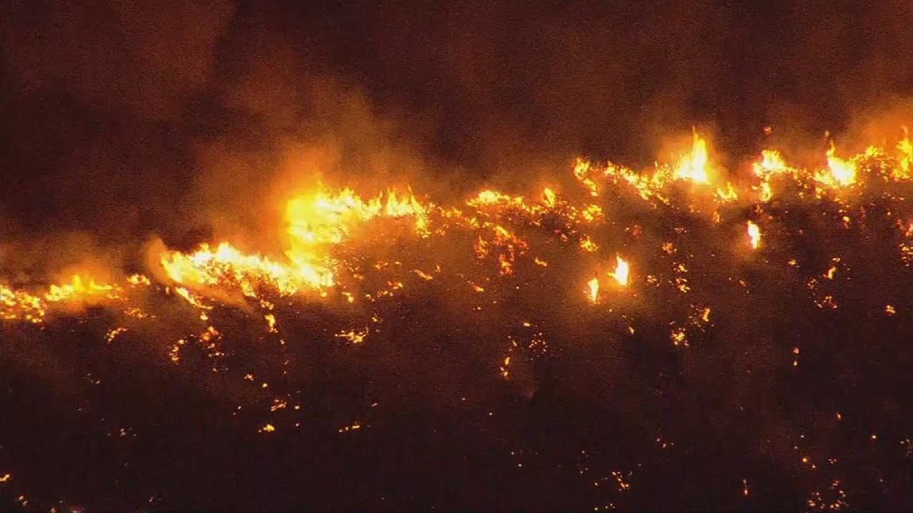 Mountain Fire near Bartlett Lake - YouTube