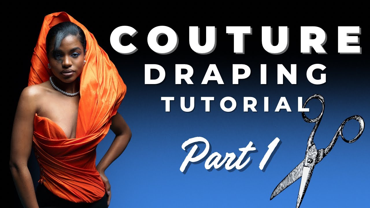 Couture Draping Tutorial: Creating structured garments Part 1 - YouTube