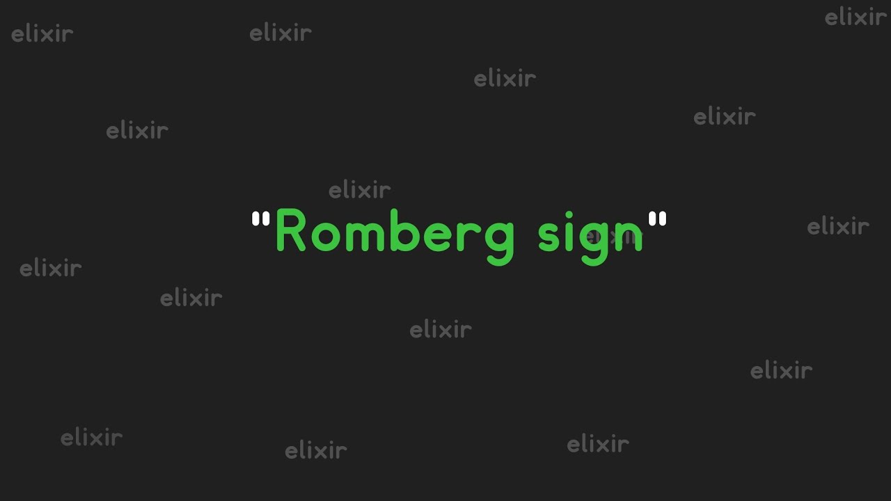 Romberg sign - YouTube