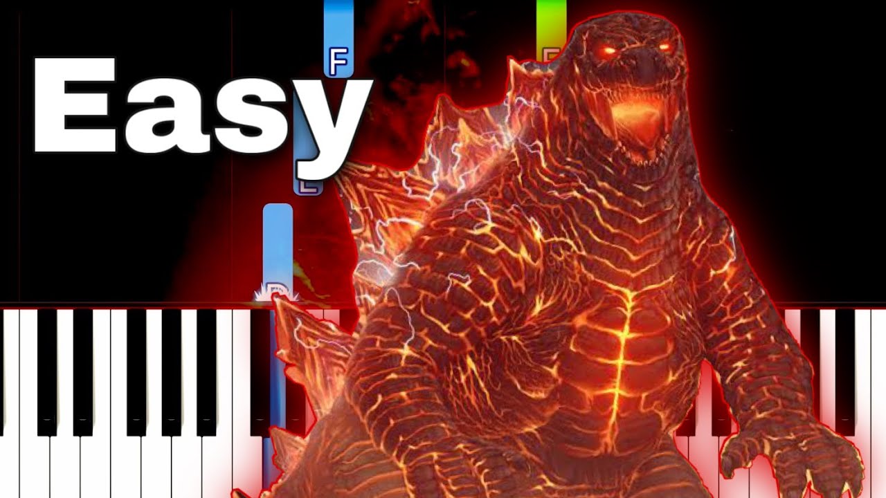 BURNING GODZILLA´S THEME (2019) | EASY Piano Tutorial - YouTube