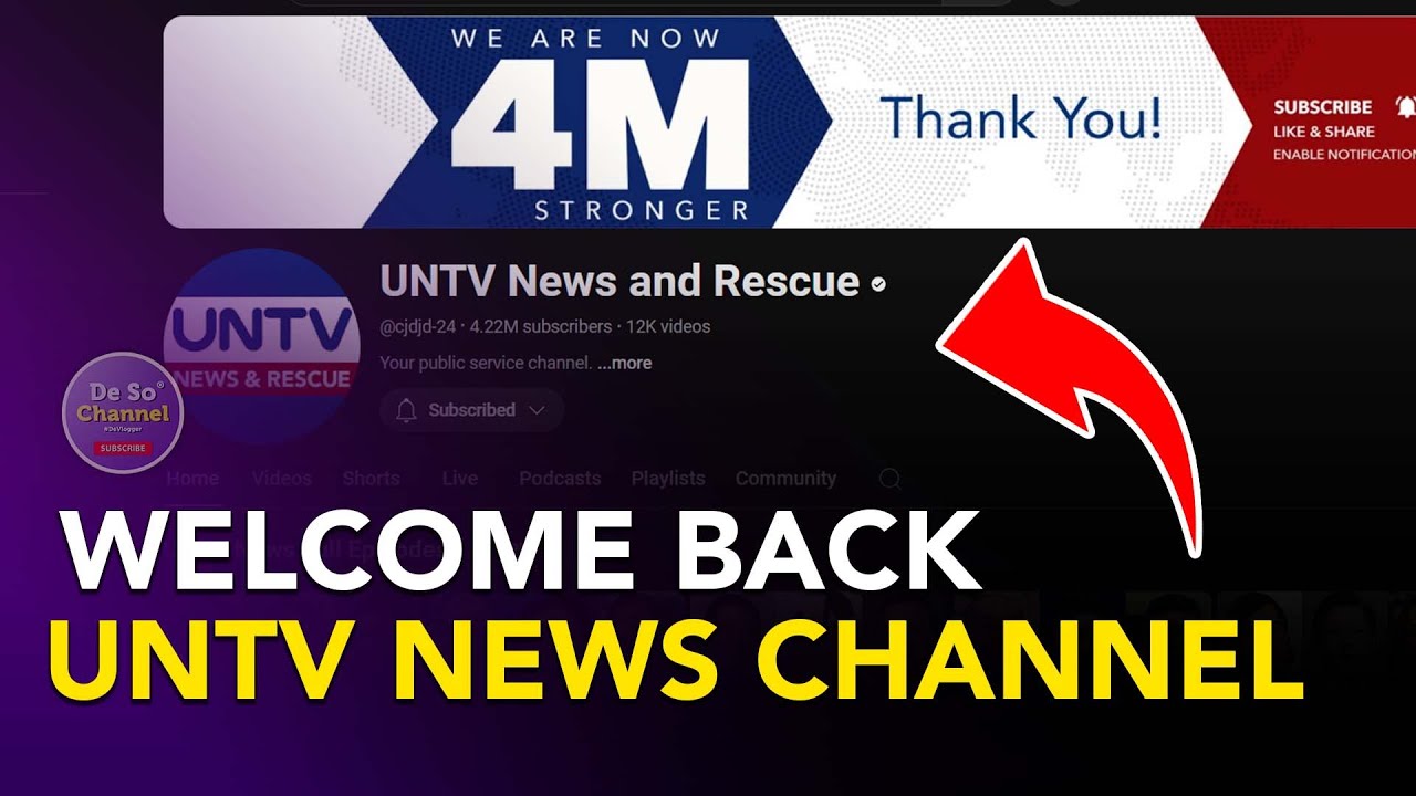 🔴 UNTV News and Rescue YouTube Channel, Naibalik na sa dati | 2024 ...