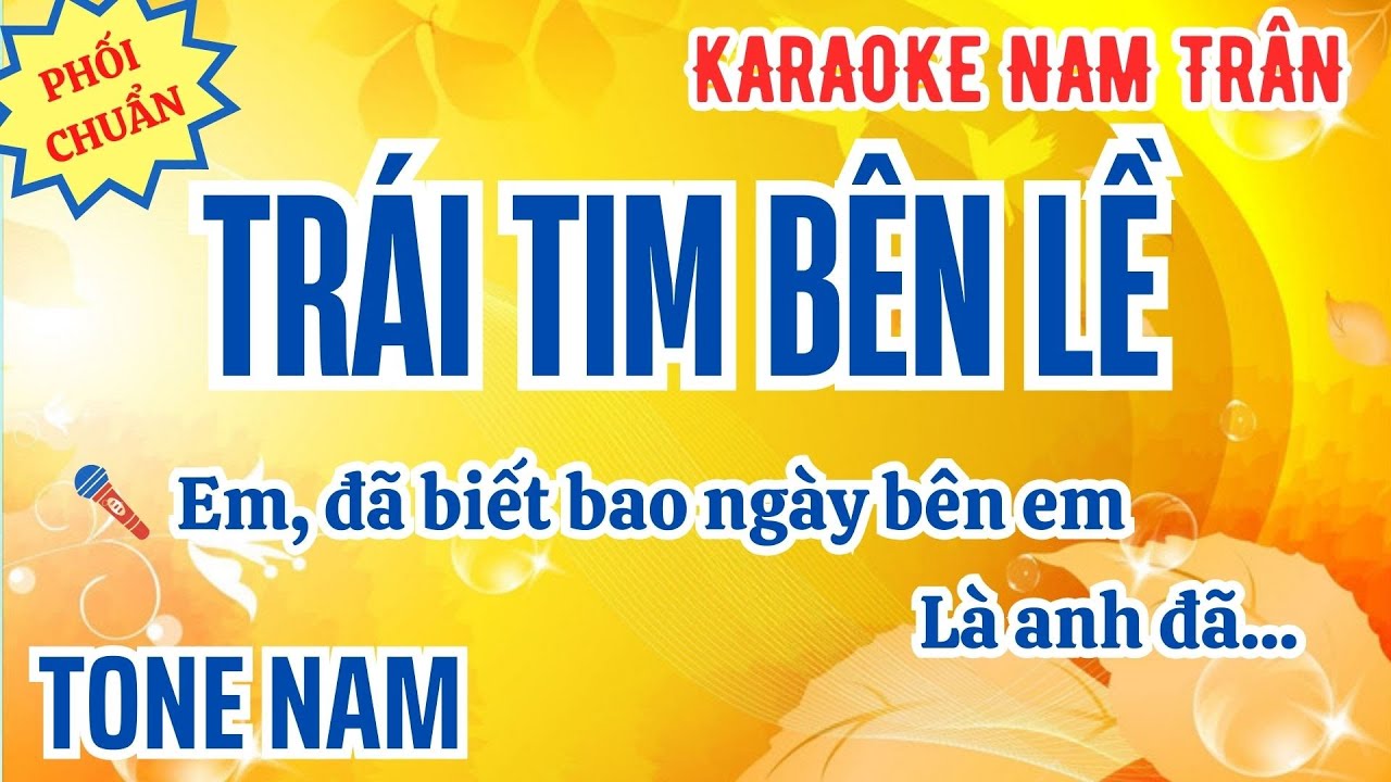 Karaoke Trái Tim Bên Lề Tone Nam | Nam Trân - YouTube