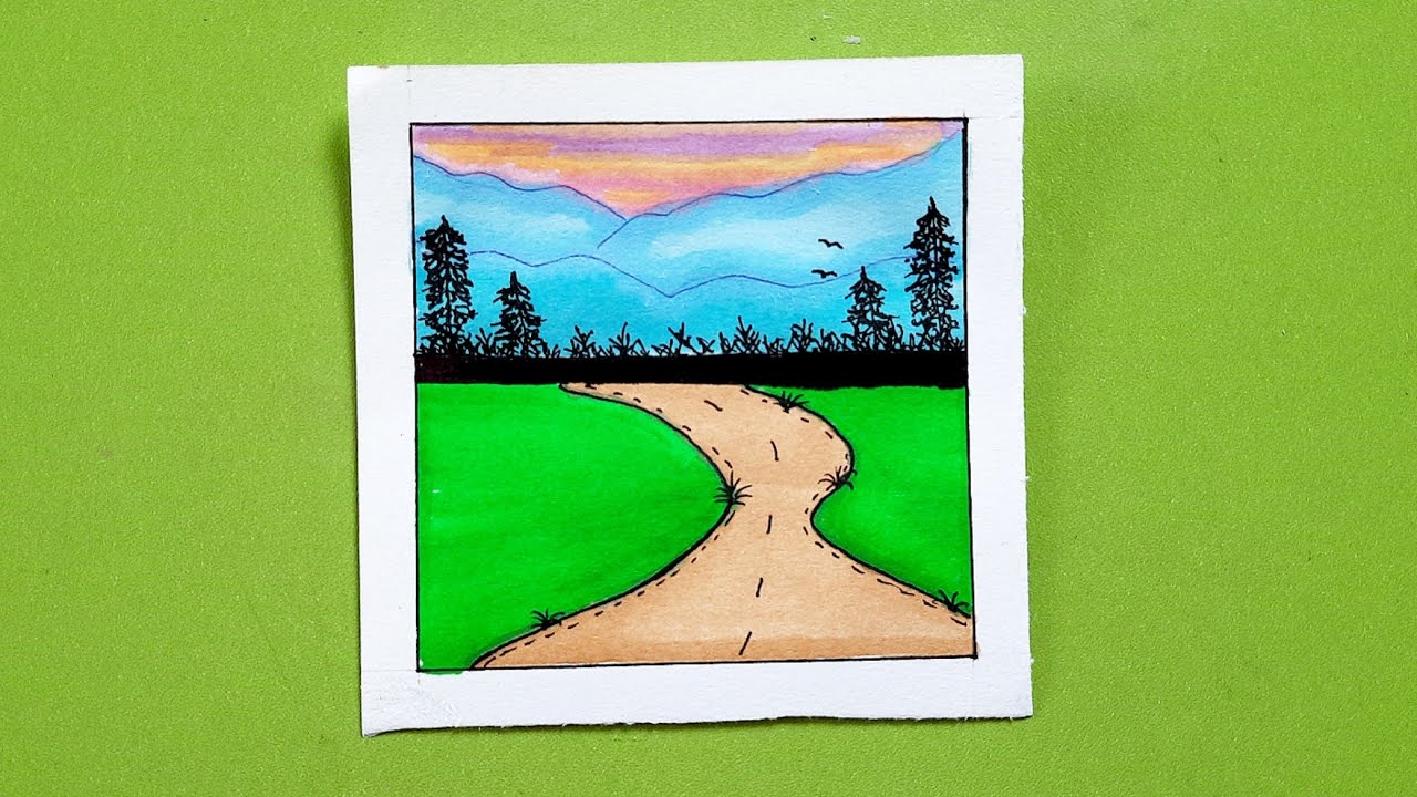 Drawing And Colouring 63 Scenery YouTube drawing-and-colouring-63-scenery-youtube