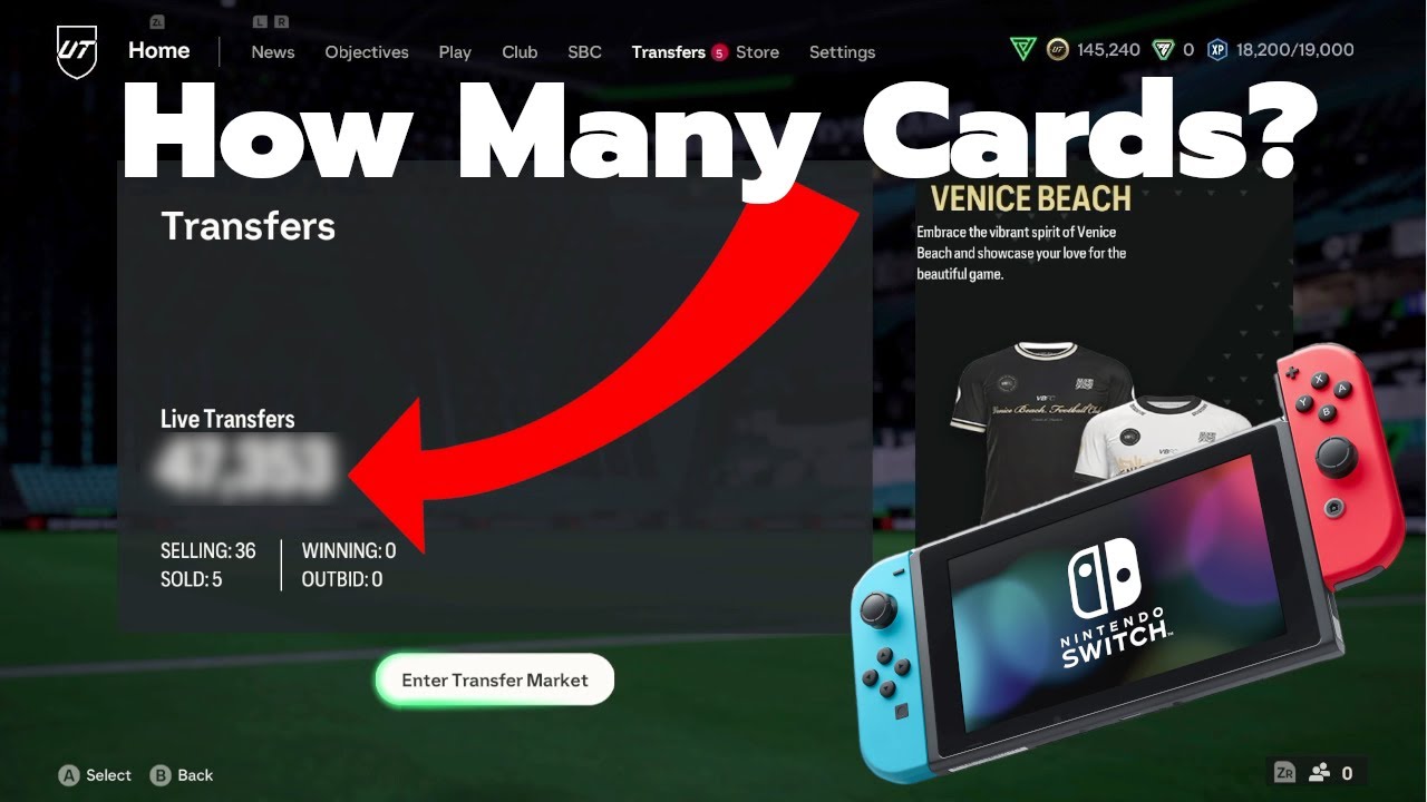 FC 24 How Many Cards on Transfer Market on FC 24 Nintendo Switch ...