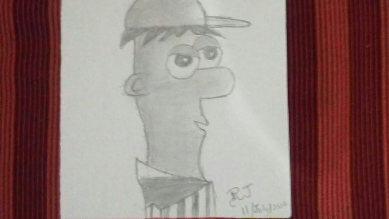 How to draw Ferb sketch from Phineas and Ferb. - YouTube