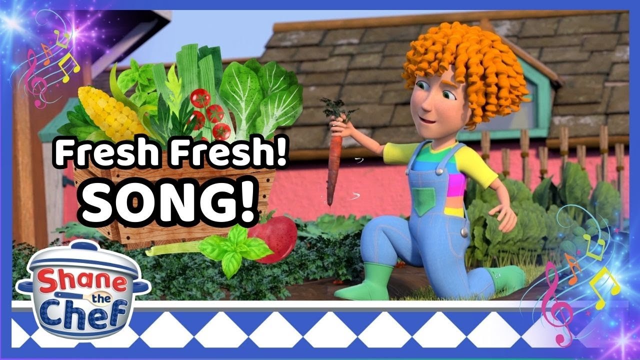 Fun Cooking Song for Kids! 🎶 FRESH FRESH 🍎🥦 Growing in the Garden Sing ...