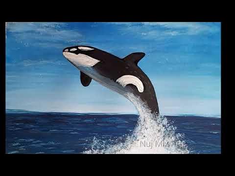 Acrylic Painting Arts #1 - "Orca - Killer Whale" (Time-lapse) - YouTube