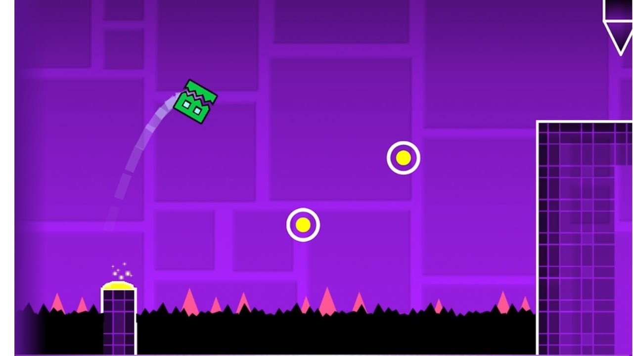 Beating geometry dash - YouTube
