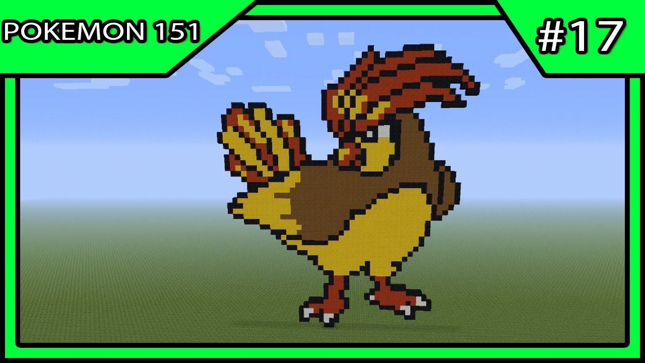 Minecraft Tutorial: Pokemon Pixel Art Pidgeotto - YouTube