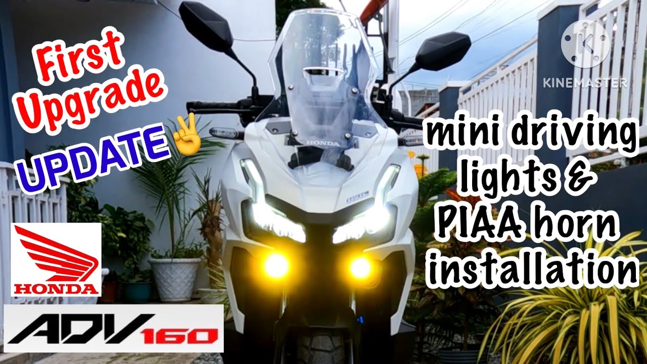 Honda ADV 160 || First Upgrade Update || PIAA Dual Horn & Mini Driving ...