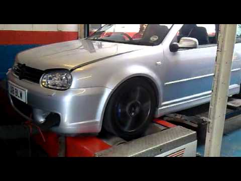 Silver mk4 Golf R32 at R-tech Rolling road day 19/06/2011 - YouTube
