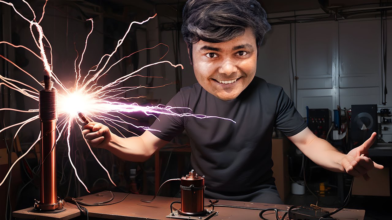 Electric Man And Big Tesla Coil - YouTube