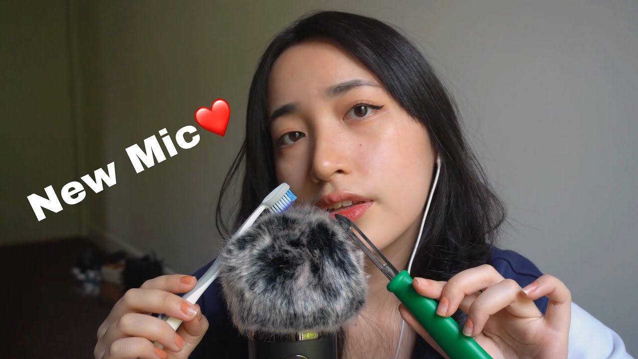 ASMR mic touching and personal attention ️ with my new mics - YouTube