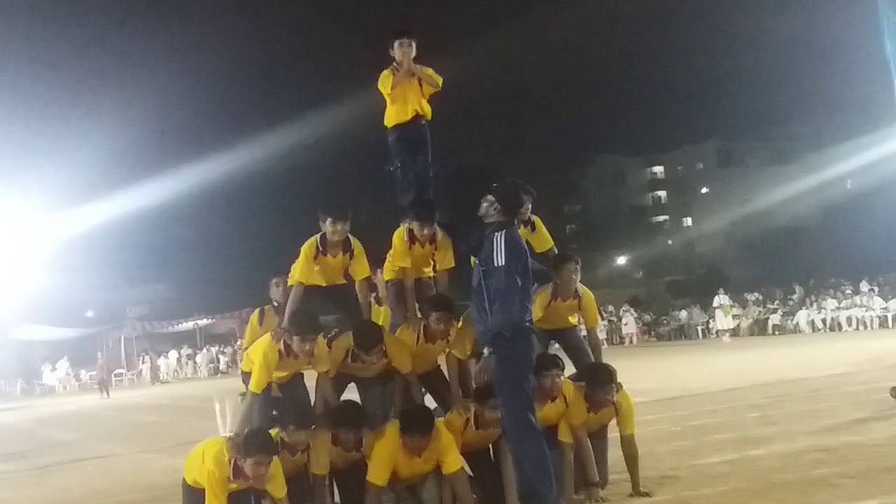 Vasavi public school pyramids 2017-18 sports day - YouTube