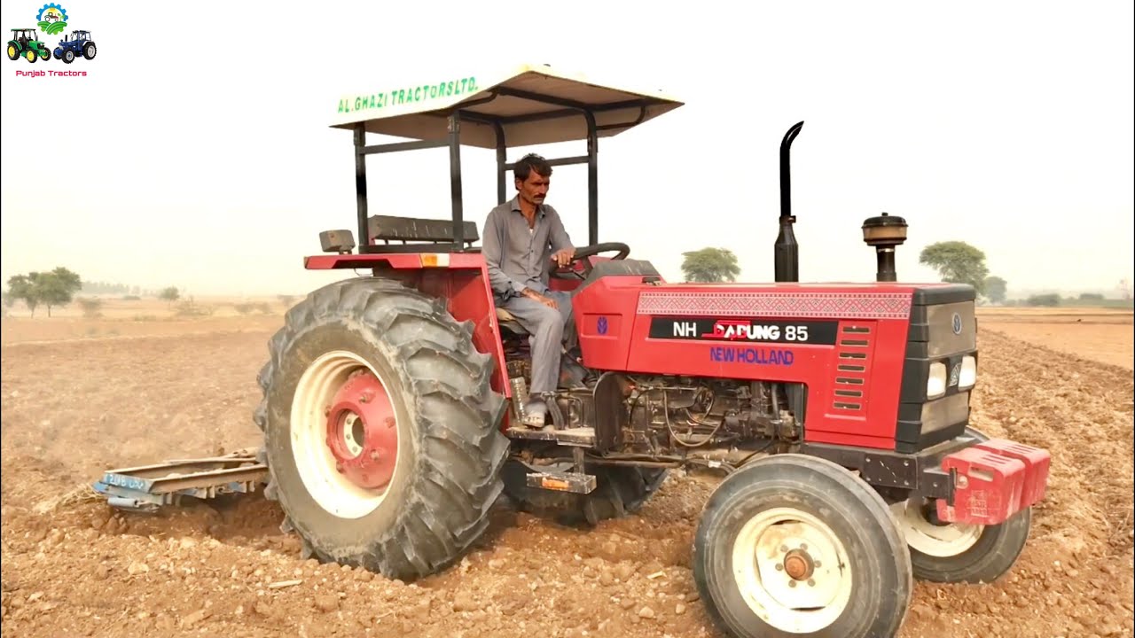 NH DABUNG 85 | 85HP | Most Powerful Tractor Ploughing with Cultivator ...