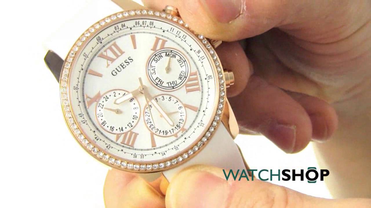 Guess Ladies' Sunrise Watch (W0616L1) - YouTube
