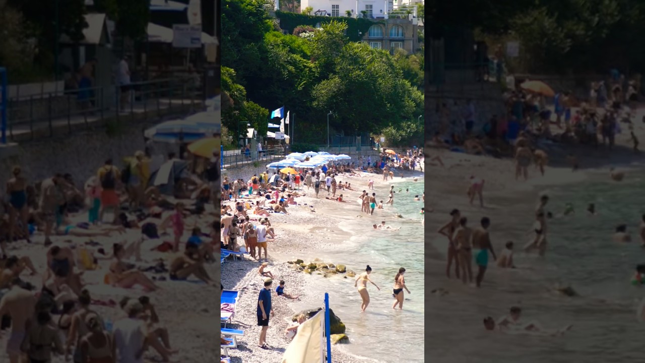 Beach Club Capri 📌🇮🇹 Le Ondine beach club Marina Grande #shorts #sea # ...