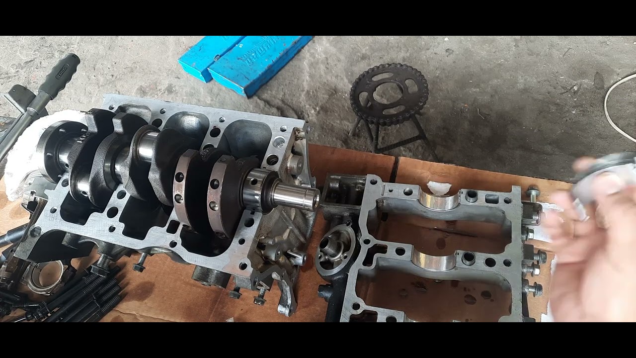 MAIN JOURNAL CRANKSHAFT INSTALLATION DA63 DA64 ENGINE RE BUILD ASSEMBLE ...