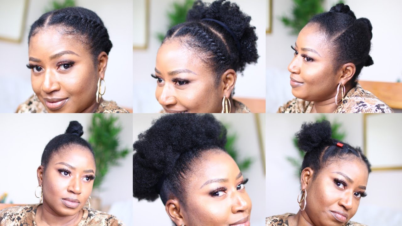 STYLING SHORT NATURAL HAIR IN DIFFERENT WAYS - YouTube