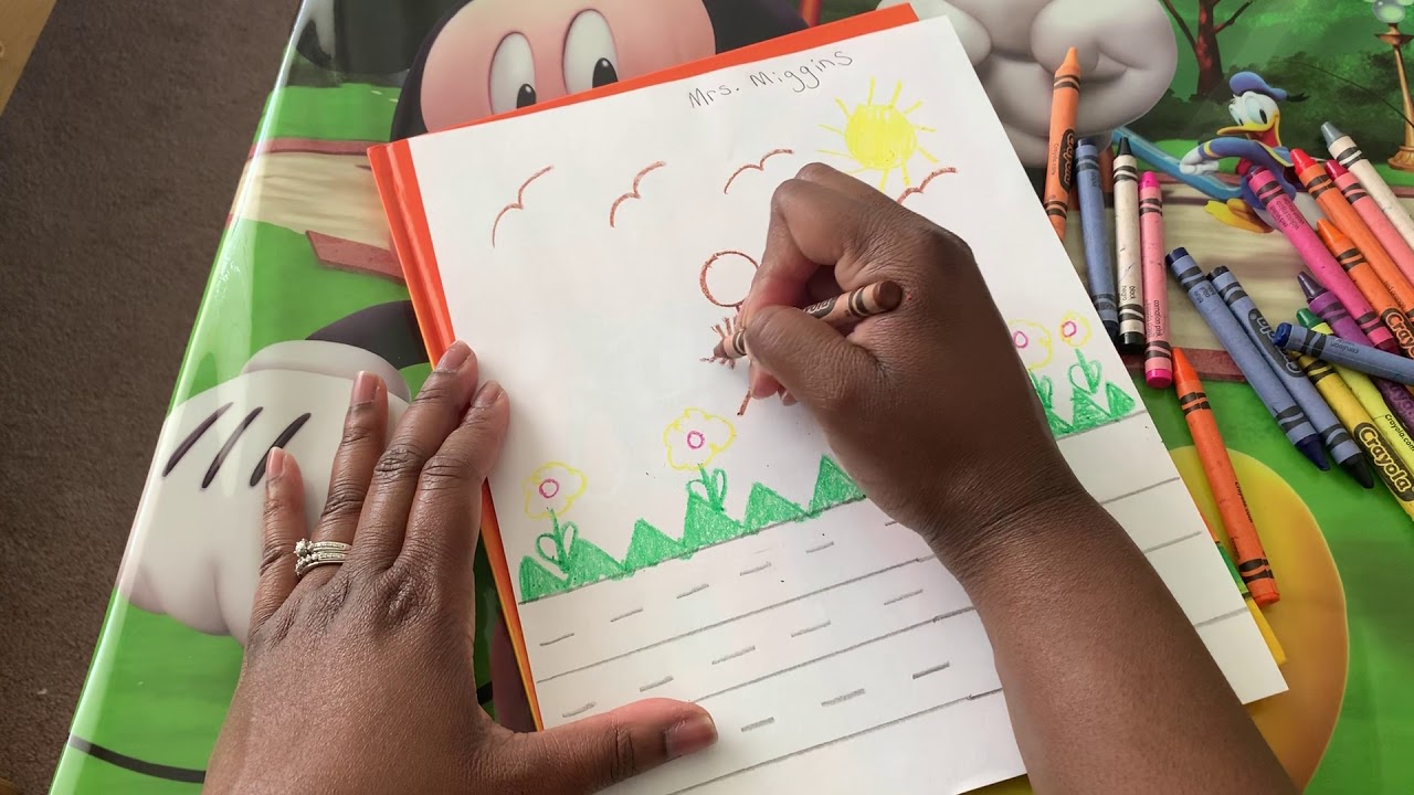 Writing 1 sentence with a detailed illustration and tricky words 😆 ...